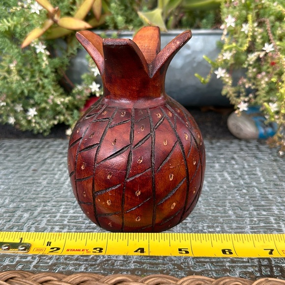 Accents | Vintage Monkey Pod Wood Pineapple Toothpick Holder For Hors Doeuvres | Poshmark